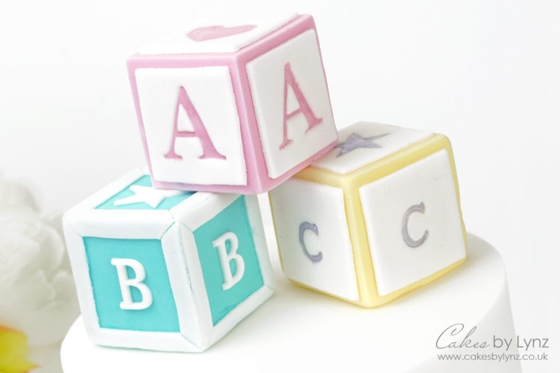 How to make easy Baby Blocks for your cakes - Cakes by Lynz