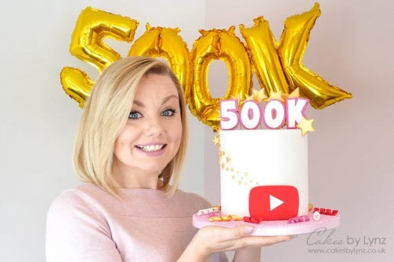 YouTube Celebration Cake - 500K Subscribers - Cakes by Lynz