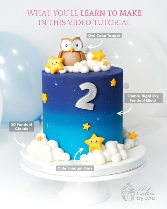 Twinkle Twinkle Little Star Owl Cake Tutorial - Cakes by Lynz